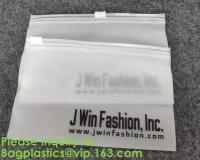 China Transparent PVC Biodegradable Custom Frosted Slider Zipper Pouch For Bikini Swimwear Clothing Plastic Packaging k for sale