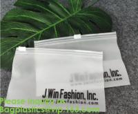 China Transparent PVC Biodegradable Custom Frosted Slider Zipper Pouch For Bikini Swimwear Clothing Plastic Packaging k for sale