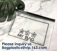 China Sinicline Nice Pvc Eva Slider Zipper String Biodegradable T-Shirt Packaging Plastic Bag With Logos Custom Logo Printed for sale
