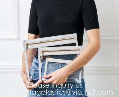 China Promotional factory price portable k clear holographic PVC cosmetic bag,Eco-friendly heat seal frosted plastic PVC for sale
