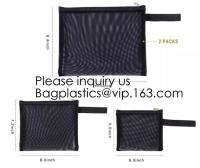 China Zipper Mesh Bags, Pack of 4 (S/M/L & Pencil Pouch), Beauty Makeup Cosmetic Accessories Organizer, Travel Toiletry Kit Se for sale
