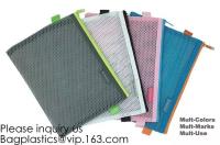 China Colored Mesh Zipper Pouch Multipurpose Travel Mesh Bag for Cosmetics Offices Supplies Travel Accessories, stationery pac for sale