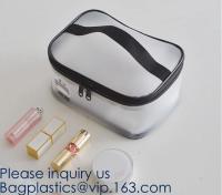 China Clear Toiletry Makeup Bag, Travel Case, Cosmetic Organizer PVC Plastic w/Handle,Travel Organizer for Women & Man, Polyes for sale