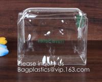 China Transparent Plastic Cosmetic Organizer Bag Pouch With Zipper Closure,Travel Toiletry Makeup Bag shampoo, cosmetics, lips for sale
