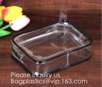 China 5 Pack Clear PVC Zippered Toiletry Carry Pouch Portable Cosmetic Makeup Bag for Vacation, Bathroom and Organizing pack for sale