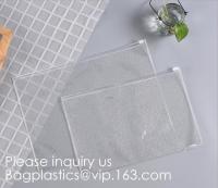 China Zipper File Bags File Holders with Grid Travel Pouch as Multipurpose Organizer - Clear Mesh Weatherproof Protection for sale