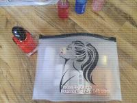 China Biodegradable frosted eva plastic pvc zip lock cosmetics bag, frosted cosmetics bag,pvc zipper bag,custom eva bag for sale