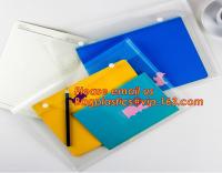 China OEM Office stationery filing supplies plastic document pp envelope carrying file folder bag with button closure for sale