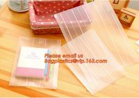 China transparent clear PVC Slider zipper bag plastic bag with zipper, Vinyl Slider Red Zipper Clear PVC Bag, Printed PVC LDPE for sale