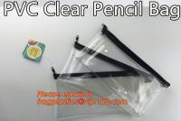 China plastic clear transparent color pvc zipper pencilcase/pencil bag, New funny stationery eco friendly pvc plastic soft red for sale