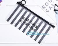 China frosted poly bag with slider for clothing packaging, Frosted plastic bag with slider, apparel packaging bag with k for sale