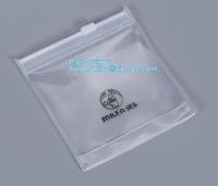 China pvc zipper lock slider bag/Resealable PVC Slider Zip Poly Bag, Flat Garment Zipper Packaging Slider Bag, CPE material zi for sale