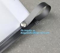 China Transparent PVC zipper slider travel cosmetic bag, commodity package bag, Cosmetic Packing Soft Customized PVC Slider Ba for sale