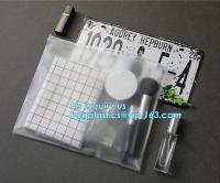 China matte frosted PVC slider zipper bag plastic bag with zipper/pvc zipper lock slider bag/resealable pvc slider zip poly ba for sale