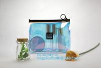China Stand up clear/transparent cosmetic PVC zipper bag/pouch, Eva Clothing Packaging Plastic Clear Zipper Bag With Slider for sale