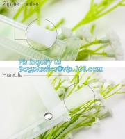 China cosmetic bag promotional slider zipper bag, Slider zipper PVC transparent cosmetic clear messenger bag bikini bag for sale