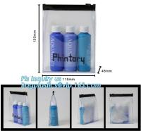 China Non-toxic eco-friendly Standup Cosmetic PVC Bag With zipper Slider, Slider zipper bag plastic bag with zipper, slider zi for sale