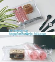 China Plastic Makeup Brushes Bag For Women Zipper EVA Slider Gusset Cosmetic Bag, slider zipper bag/ cosmetic packaging, zip for sale