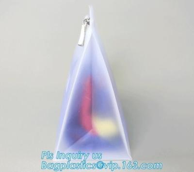 China slider k PVC cosmetic bag promotional custom printed plastic bag, eva zipper pouch eva slider bag, slider zipper for sale