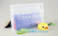 China slider k PVC cosmetic bag promotional custom printed plastic bag, eva zipper pouch eva slider bag, slider zipper for sale