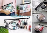 China Professional factory price custom logo printed PE plastic slider zipper bags for packaging makeup cosmetic, slider zip for sale