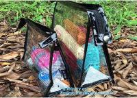 China makeup cosmetic bag beauty flat pouch, bag clear vinyl pvc packaging bag with slider zipper, vinyl slider zipper bag,zip for sale