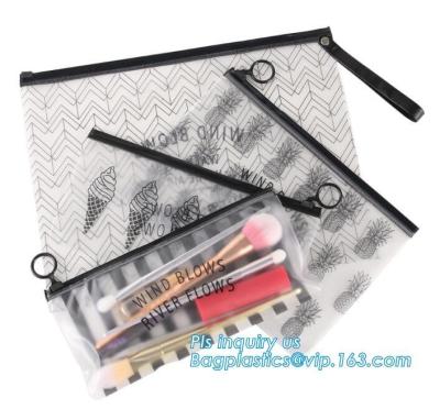 China resealable slider k eva plastic promotion bag, Frosted k bag Plastic drawstring frosted Bags With Zipper Sli for sale
