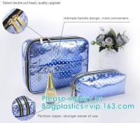China HANDBAG,PORTABLE WASH POUCH Promotional PVC/EVA cosmetic Bag with Handle,PVC Bedding Blanket Bag with Handle, makeup bag for sale