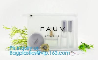 China vinyl travel cosmetic bag, Frosted Slider Zipper PVC Bag for Clothes Packaging, PVC/EVA vinyl slider top zipper bag for for sale