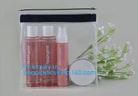 China Slider Zipper Packing hologram pvc plastic storage cosmetic bag, 200 micron transparent clear PVC slider zipper bag, mat for sale