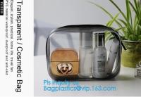 China Promotion reusable clear printed transparent zipping storage cosmetic toiletry pvc makeup bag for travel make up, handle for sale