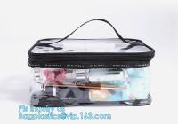 China PVC Zip Lock Plastic Cosmetic Travel Packaging Bag, Travel Set Stand Up Bags For Agency With Custom Logo, Waterproof Pla for sale