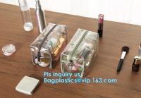 China Travel Organizer Mini Cosmetics Clear Pvc Zipper Bag With Handles, vinyl pvc travel cosmetic packaging bag with zipper, for sale