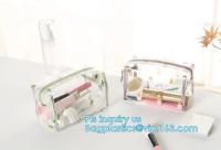 China Travel Organizer Mini Cosmetics Clear Pvc Zipper Bag With Handles, vinyl pvc travel cosmetic packaging bag with zipper, for sale