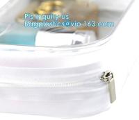 China cusotm logo rope handle clear pvc bag with zipper, handle transparent cosmetic bag, k Make Up Travel Bag, Organize for sale