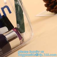 China Soft PVC EVA Clear Plastic Vinyl Cosmetic Packaging Bag with Zipper, makeup pouch transparent PVC clear cosmetic bags for sale