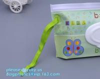China eco biodegradable Reusable CMYK UV Printed Zip Top Travel Plastic EVA Baby Tissue Wet Wipes Bag, EVA Wet Tissue Bags for sale