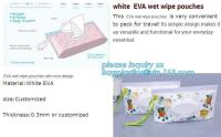 China Eco-friendly reusable custom printed zipper top plastic EVA wet wipe, Cheap Custom Plastic packaging bag baby eva tissue for sale