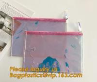 China Holographic Factory Manufacture Custom Logo Transparent PVC Cosmetic Bag Women Travel Clear Wash Organizer Pouch Bagease for sale