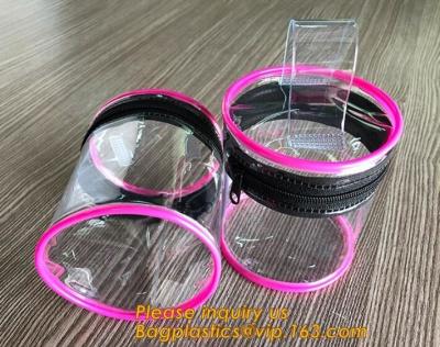 China Hot selling luxury round tube lipstick pvc bag packaging high quality colorful paper cosmetic box with low price bagease for sale