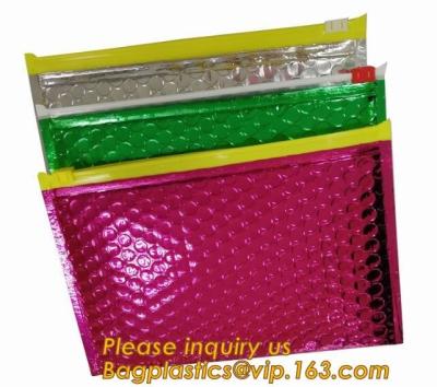 China Slider Padded Bags/Colorful k Bubble Bags,Zipper Bubble Bag Postage Packaging Anti-static Packaging Heat Insulatio for sale