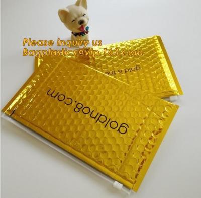 China Slider padded grip seal Golden bags, air bubble bag with slider zipper,design custom anti static plastic black k b for sale
