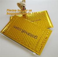 China Slider padded grip seal Golden bags, air bubble bag with slider zipper,design custom anti static plastic black k b for sale