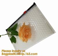 China Factory Transparent Cosmetic k clear bubble bags/Hot sale Slider Zipper Bag,wholesale metallic glossy holographic for sale