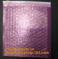 China wholesale metallic glossy holographic cosmetic packing k bubble pouch slider zipper bubble bag bagease bagplastics for sale