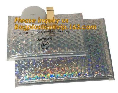 China air mail metallic holographi rose gold bubble padded mailer / k bubble bag/ slider bubble bag,Holographic Factory for sale