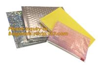 China Cosmetic Pink Slider Padded Bag/Holographic k Bag With Bubble,Holographic Metallic Zipper Bubble Bag/Slider Padded for sale