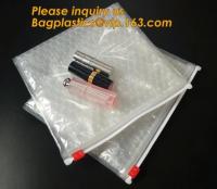 China Factory Price Clear Bubble Zipper Bags, Pink Resealable Bubble Bag with Slider Zipper Printed Slider Padded Bag/Silver Z for sale
