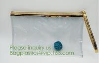 China Packaging Bag Customized PVC Zipper Bag,frosted slider transparent k water proof clear pvc custom bag bags zipper for sale