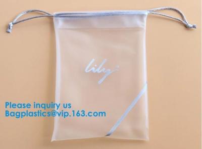 China Custom Cosmetic Drawstring EVA Pouch Reusable Bag Cosmetic Pouch Recycled Makeup White EVE Flute Pouches for sale